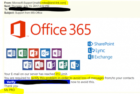 Microsoft 365 Phishing Examples - Wireguided LLC